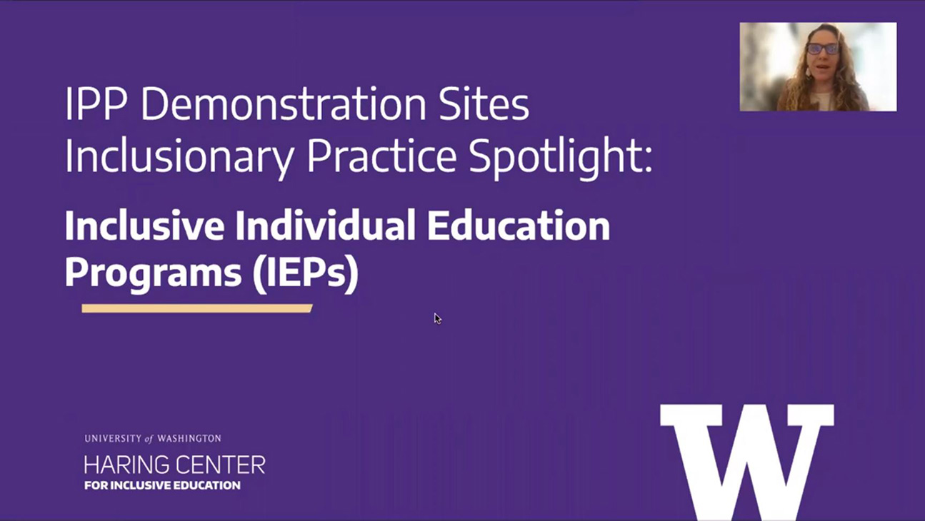 Inclusive IEP Tip Sheet Video - Washington CEEDAR