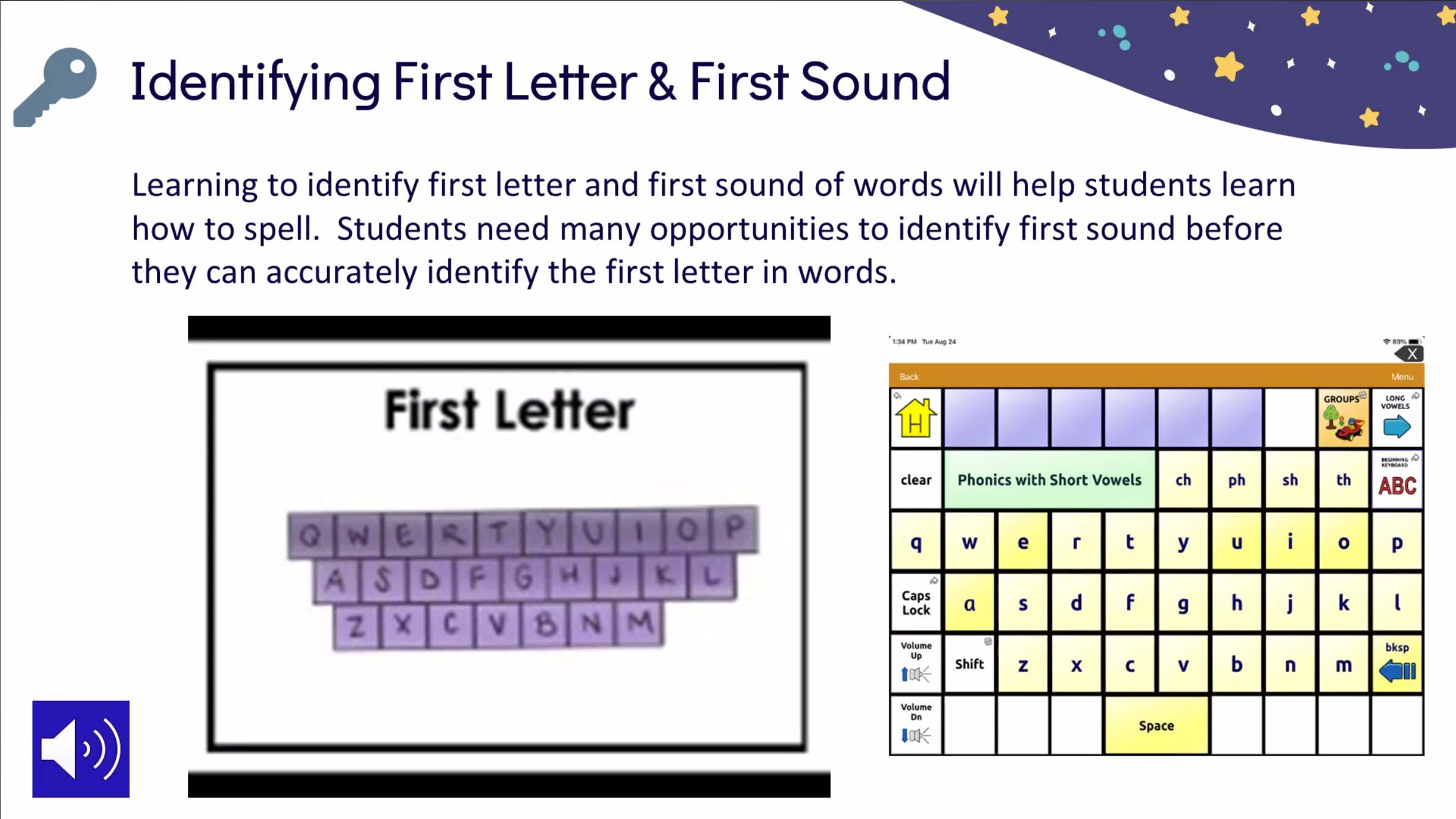 Universal Strategies Literacy - Identifying First Letter & First Sound ...